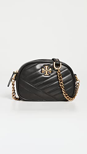 Tory Burch Women's Kira Chevron Small Camera Bag, Black, One Size