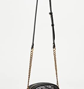 Tory Burch Women's Kira Chevron Small Camera Bag, Black, One Size