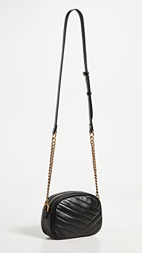 Tory Burch Women's Kira Chevron Small Camera Bag, Black, One Size