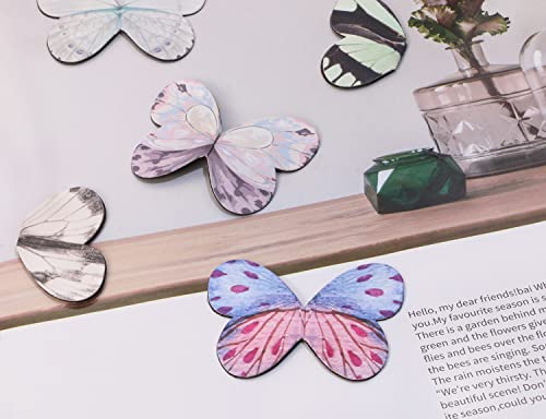 Butterfly Bookmarks Penta Angel 16Pcs Cute Foldable Butterfly Page Book Marker Clip for Student Teachers Reading School Home Office Supplies (Butterfly)