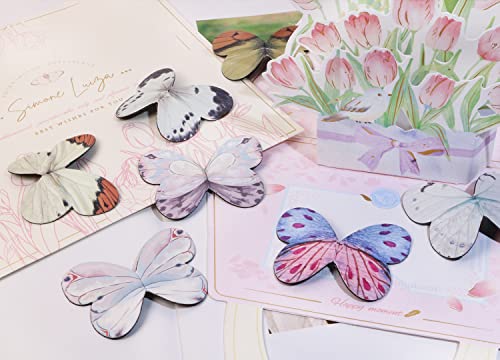 Butterfly Bookmarks Penta Angel 16Pcs Cute Foldable Butterfly Page Book Marker Clip for Student Teachers Reading School Home Office Supplies (Butterfly)