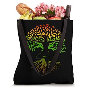 Tree of Life with Woman Yoga Chakra Haka Yoga Tote Bag