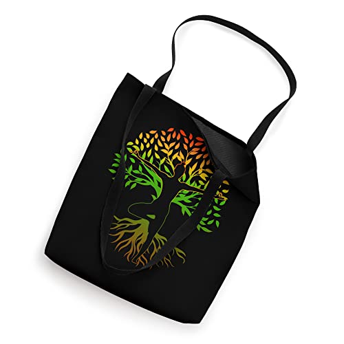 Tree of Life with Woman Yoga Chakra Haka Yoga Tote Bag