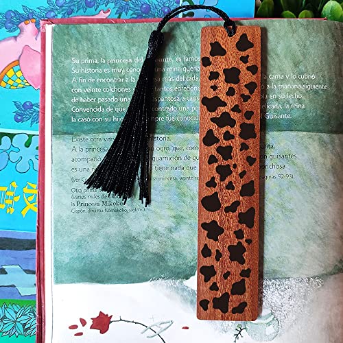 Funny Cow Wood Book Markers for Women Inspirational, Funny Bookmarks for Students Teachers School Home Office Supplies, Friends Sister Book Lover Girl Female Gifts