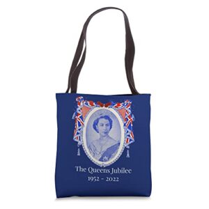 the queen’s jubilee 1952 2022 vintage elizabeth ii artwork tote bag