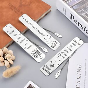 3 Pcs Stainless Steel Bookmarks with Tassel，Frosting Metal Bookmark for Book Lovers Women Men,Graduation Gifts for Teen Students ，Thank You Gifts for Teacher Family Friends Boss Coworker