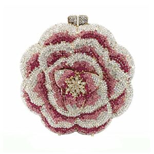 djbm round shape floral rhinestone evening clutch floral crystal clutch purses evening bags for women formal party wedding