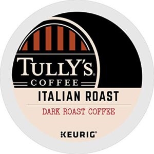 Tully's Coffee Italian Roast, Single-Serve Keurig K-Cup Pods, Dark Roast Coffee, 72 Count