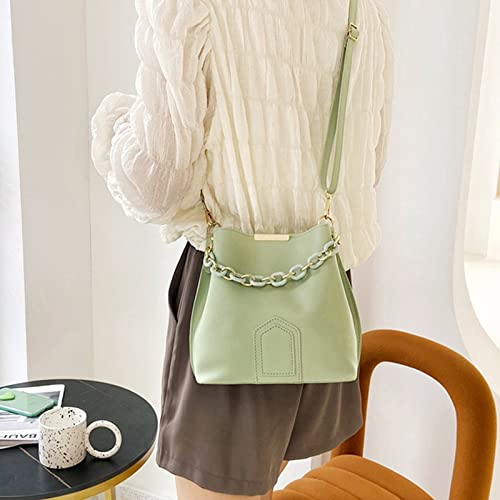 FAIRYSAN Fashion Shoulder Messenger Bag Vintage PU Leather Handbag Green