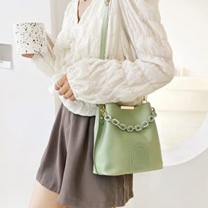 FAIRYSAN Fashion Shoulder Messenger Bag Vintage PU Leather Handbag Green