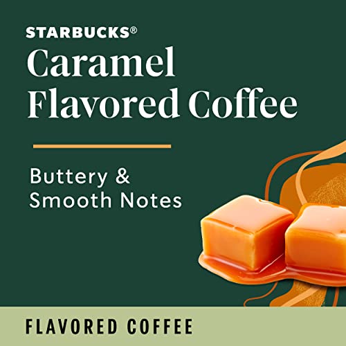 Starbucks K-Cup Coffee Pods—Caramel Flavored Coffee—Naturally Flavored—100% Arabica—1 box (10 pods)