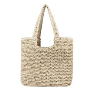 freie liebe straw beach bag for women summer woven tote bag shoulder handbags