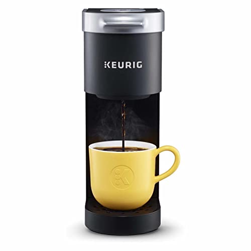 Keurig K-Mini Single-Serve Coffee Maker (Black) Bundle with Acid-Based Coffee and Espresso Machine Descaling Powder and 12-Count Single-Serve K-Cup Italian Roast Coffee (3 Items)