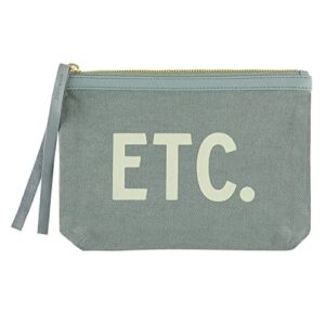 santa barbara design studio hold everything canvas zippered pouch, 9 x 6-inch, etc