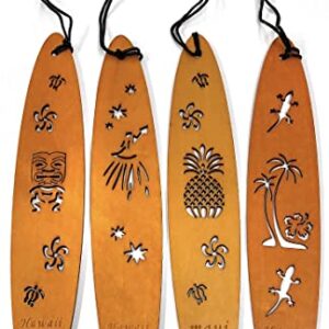 Wooden Surfboard Bookmarks Set of 4