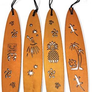 Wooden Surfboard Bookmarks Set of 4