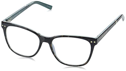 Kate Spade New York Women's Kate Spade Female Optical Style Joyanne Rectangular Reading Glasses, Havana Blue/Demo Lens, 52mm, 16mm + 2