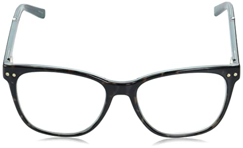 Kate Spade New York Women's Kate Spade Female Optical Style Joyanne Rectangular Reading Glasses, Havana Blue/Demo Lens, 52mm, 16mm + 2