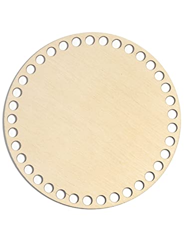 Premium Baltic birch plywood 6" Round x 5pcs Wooden Basket Bottoms set, solid wooden base for DIY