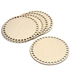 Premium Baltic birch plywood 6" Round x 5pcs Wooden Basket Bottoms set, solid wooden base for DIY