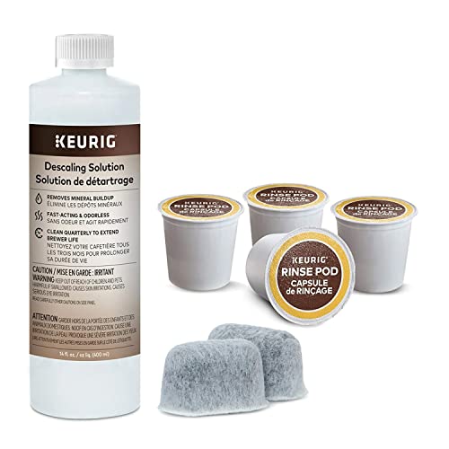 Keurig K-Mini Single-Serve Coffee Maker (Oasis) Bundle 3-Month Brewer Maintenance Kit (2 Items)