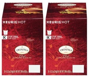 twinings chai tea keurig k-cups, 24 count (pack of 2)