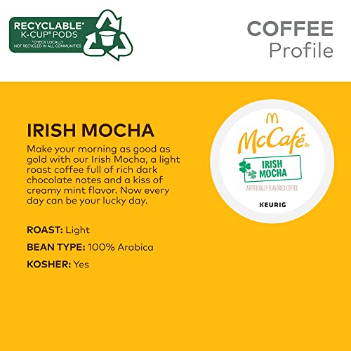 McCafe Irish Mocha, Keurig Single Serve K-Cup Pods, Flavored Coffee, 72 Count