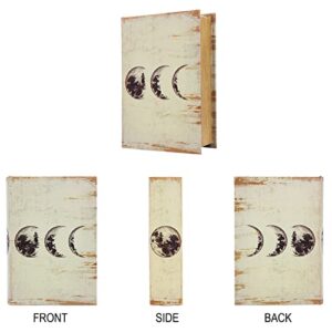 Decorative Book Boxes, Faux Wood with Magnetic cover Storage for Hidden Jewelry, Money, and Cash (Lunar Eclipse)