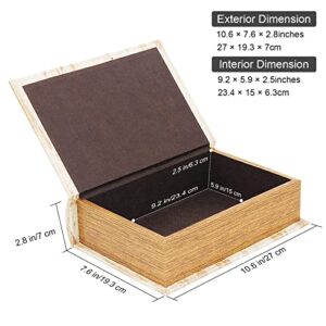 Decorative Book Boxes, Faux Wood with Magnetic cover Storage for Hidden Jewelry, Money, and Cash (Lunar Eclipse)