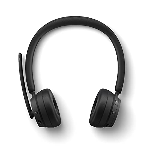 Microsoft Modern - Wireless Headset,Comfortable Stereo Headphones with Noise-Cancelling Microphone, USB-A dongle, On-Ear Controls, PC/Mac - Certified for Microsoft Teams