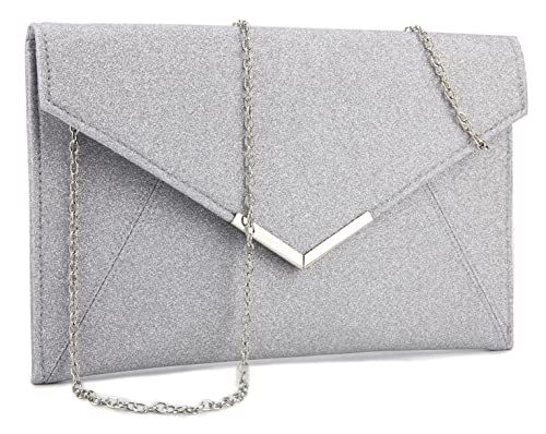 Taponukea Envelope Clutch Purses for Women Shiny Bridal Party Prom Women's Clutch Handbags