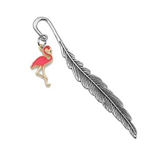 kuiyai animal metal bookmark tibetan silver bookmark literary reader gift (flamingo)