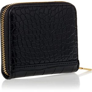 GUESS womens Laurel Small Zip Around Wallet, Black, one size US