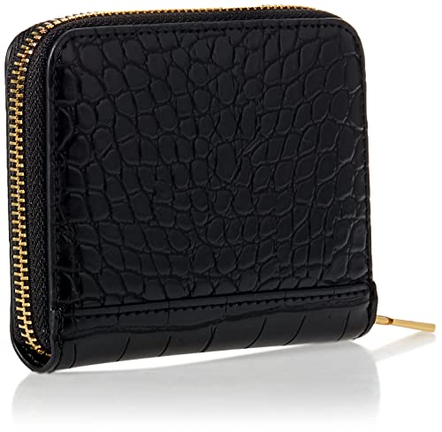 GUESS womens Laurel Small Zip Around Wallet, Black, one size US