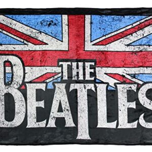 The Beatles Flag Distressed Print Soft Plush Fleece Throw Blanket 45" x 60"