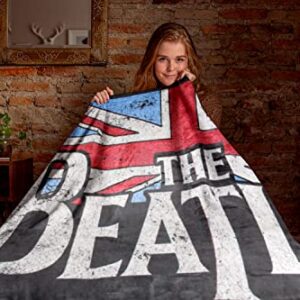 The Beatles Flag Distressed Print Soft Plush Fleece Throw Blanket 45" x 60"