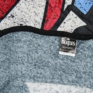 The Beatles Flag Distressed Print Soft Plush Fleece Throw Blanket 45" x 60"