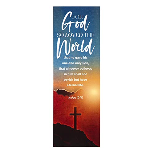 John 3:16 for God So Loved Bookmarks, 2 x 6 inches, 25 Bookmarks