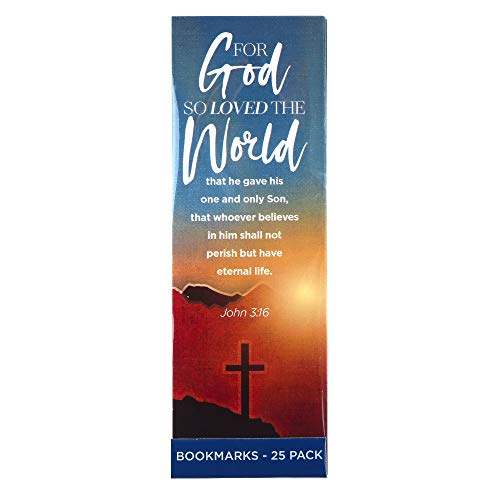 John 3:16 for God So Loved Bookmarks, 2 x 6 inches, 25 Bookmarks