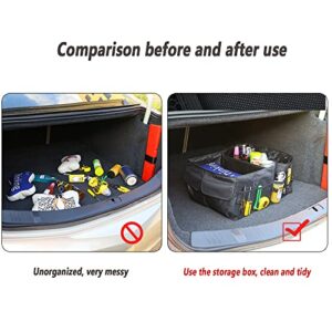 KIFIDAN Multipurpose Car Trunk Organizer - Foldable, Car Trunk Organizer, Car Storage, Suitable for Travel Office Home