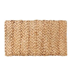 LUI SUI Women's Straw Clutch Purse Summer Purse Bags Woven Straw Shoulder Bags Beach Clutch Purse with Straw Earrings Set