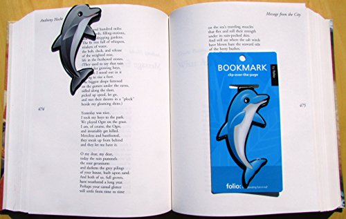 Dolphin Bookmarks (Clip-over-the-page) Set of 2 - Assorted colors