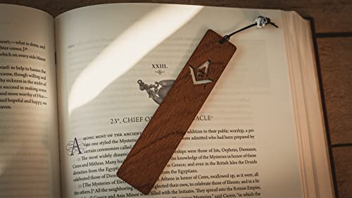 Square & Compasses Wooden Masonic Bookmark