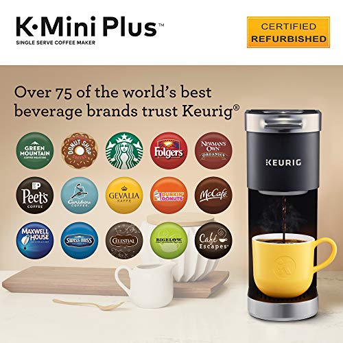 Keurig K-Mini Plus Coffee Maker, Certified Refurbished, Black (Renewed)