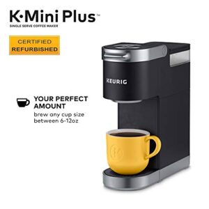 Keurig K-Mini Plus Coffee Maker, Certified Refurbished, Black (Renewed)