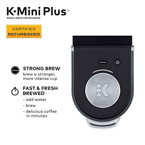 Keurig K-Mini Plus Coffee Maker, Certified Refurbished, Black (Renewed)