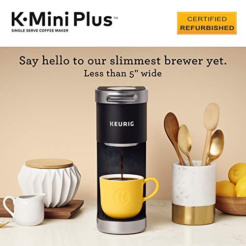 Keurig K-Mini Plus Coffee Maker, Certified Refurbished, Black (Renewed)