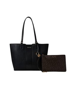 calvin klein bubble lamb mini tote black/gold one size