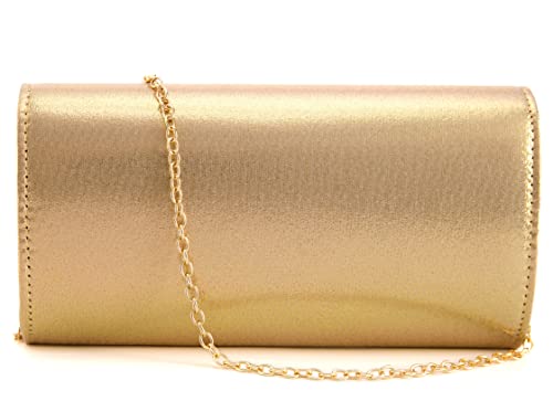 SUCCUNA Clutch Purses Envelope Evening Bag For Women Girl Gold Charming Sparkling Crossbody Handbags for Wedding