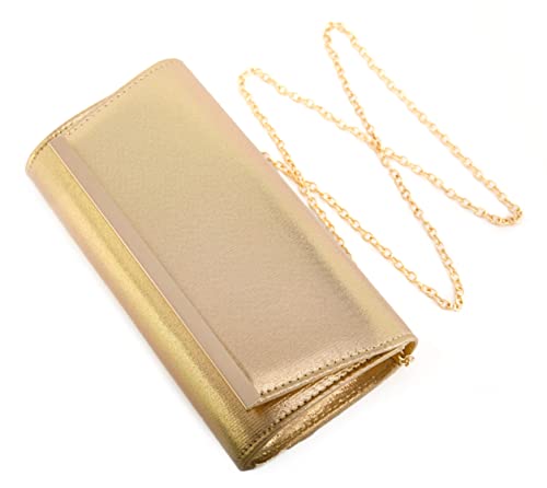 SUCCUNA Clutch Purses Envelope Evening Bag For Women Girl Gold Charming Sparkling Crossbody Handbags for Wedding